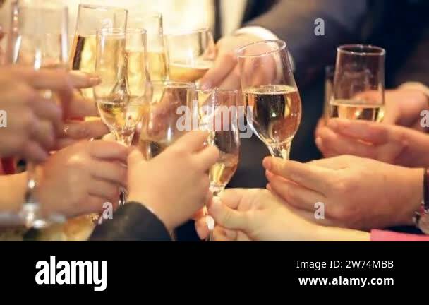Wedding guests raising a toast Stock Videos & Footage - HD and 4K Video ...
