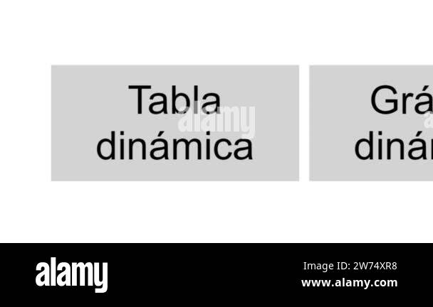 Spanish Cursor Slides Over And Clicks Pivot Table To Organize Spreadsheet Mouse Pointer On