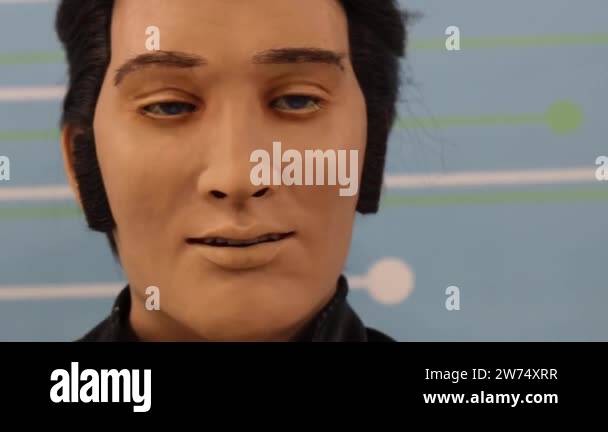 Robot face Elvis Presley. Smart robot with artificial intelligence ...