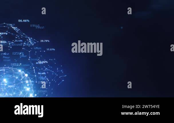 Beautiful Abstract Digital Technology Background Seamless. Network Connection Global Structure ...