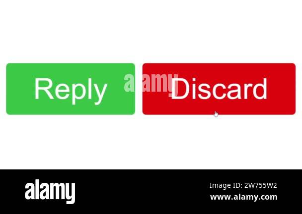 Mouse Cursor Slides Over And Clicks Discard Message On Web Page Software Program Device Screen