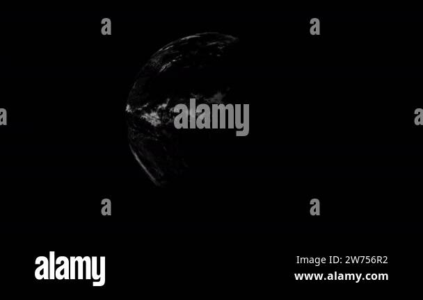 Spinning Earth globe with shadow on black background in 4k video Stock ...