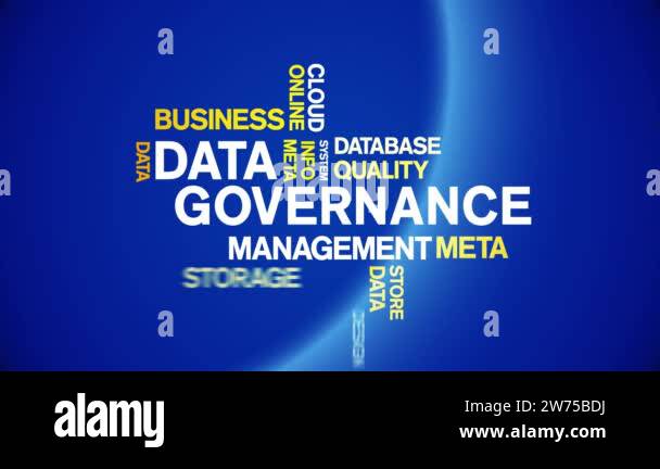 4k Data Governance Animated Tag Word Cloud,Text Design Animation ...