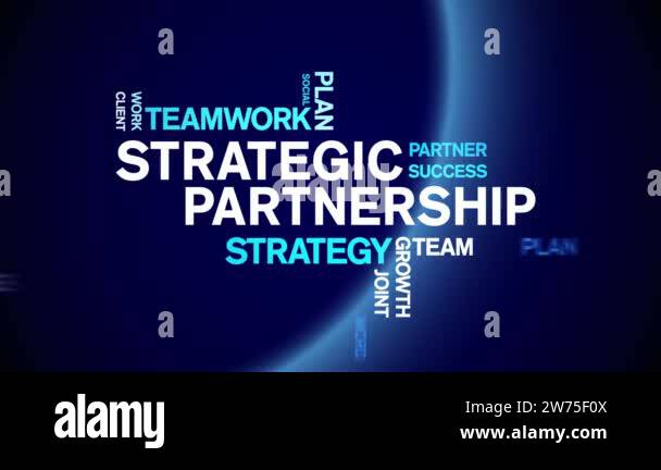 4k Strategic Partnership Animated Tag Word Cloud,Text Animation ...