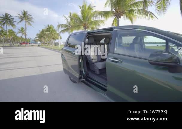 Miami, FL, USA - May 13, 2021: 2021 Toyota Sienna automatic sliding ...