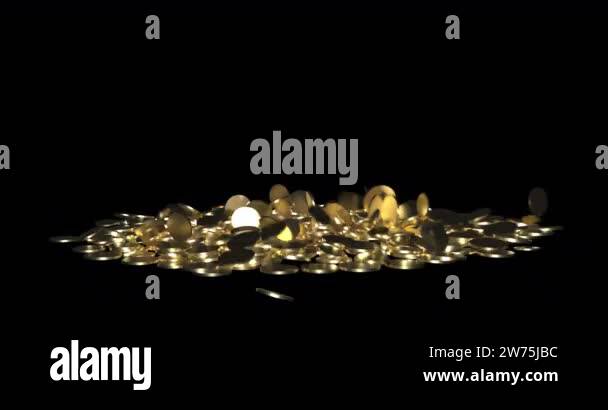 Coins Animation. 3d Simulation and Render Stock Video Footage - Alamy