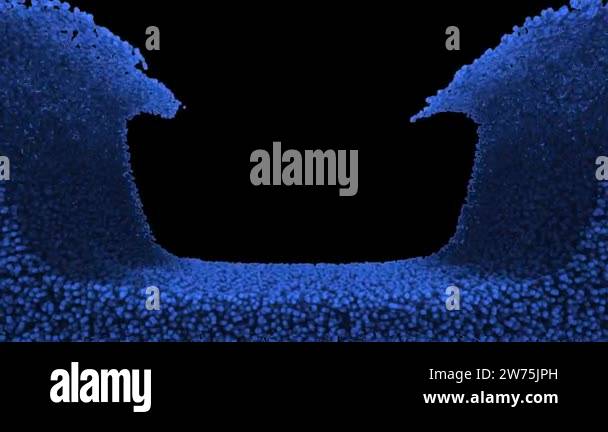Particle Flow.Particle-based 3D fluid simulation. Fluid Collision ...