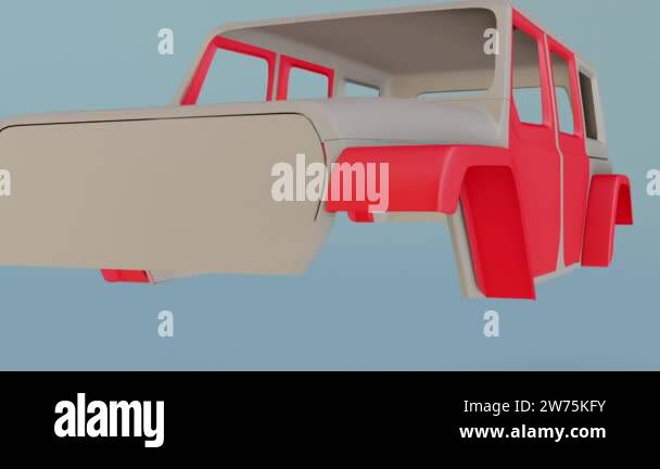 3d visualization of the car body Stock Video Footage - Alamy