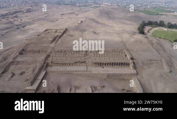 Lima, Lima - Peru - April 29th 2021: Aerial video over Pachacamac ...
