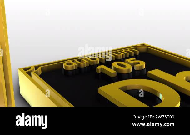 Periodic Table Of Elements - dubnium - Db - 3d animation model on a ...