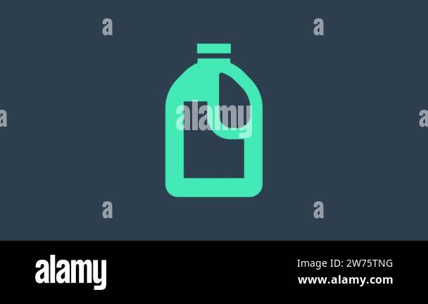 Turquoise Plastic bottle for laundry detergent, bleach, dishwashing ...