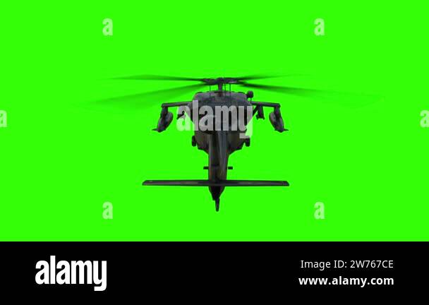 Military helicopter UH-60 Black Hawk realistic 3d animation. Realistic ...