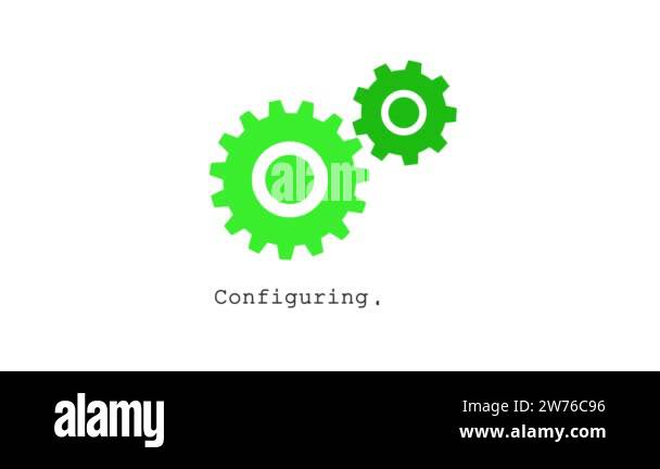 Configuring Screen with gears rotating ideal for under maintenance ...