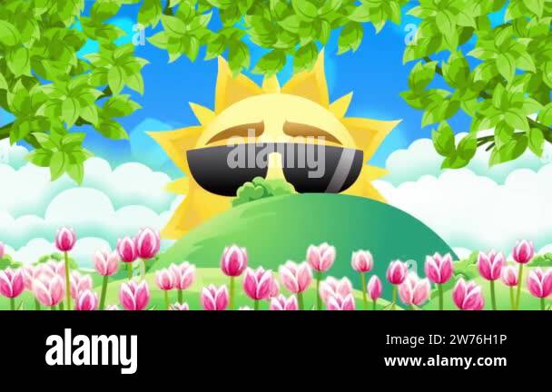 cartoon world with graphic made structures and design specially for ...