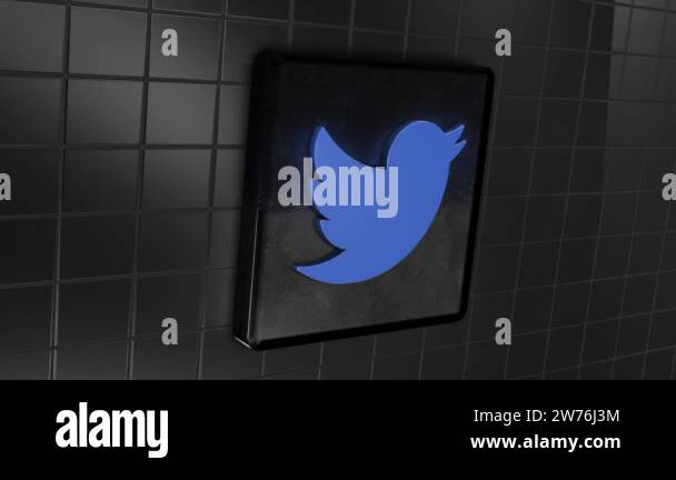 3D animated twitter logo Stock Video Footage - Alamy