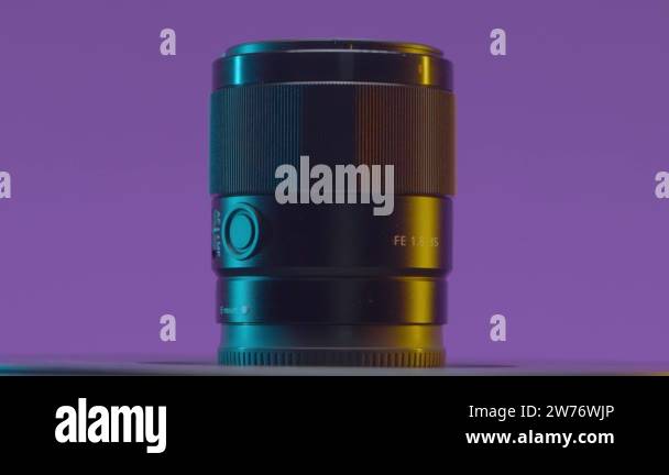 RUSSIA, MOSCOW - MAY 5, 2021: New professional camera lens on isolated ...