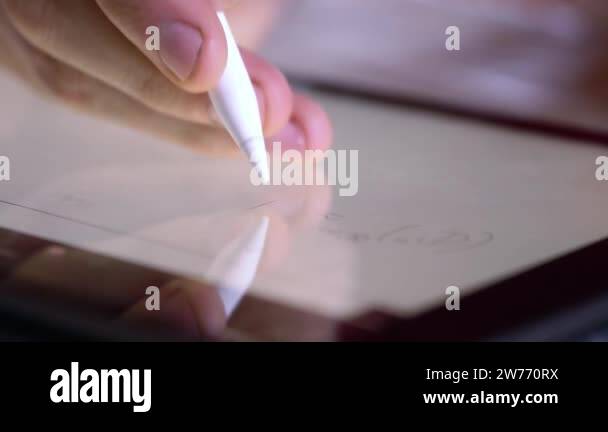 Hand of a mathematics student writing math formulas and scientific ...