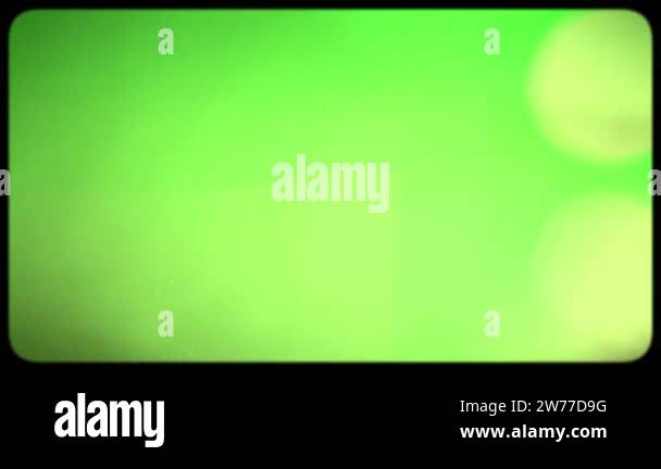 Green screen and light on the CRT. Effect of an old TV with a kinescope ...