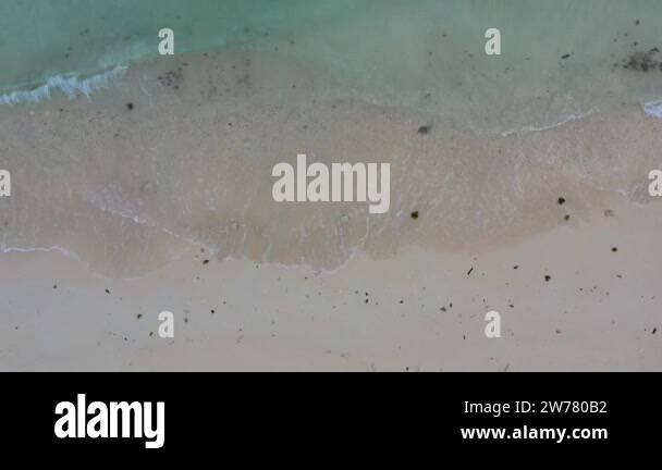 4K Aerial Top view of beautiful tropical beach seamless loop footage ...