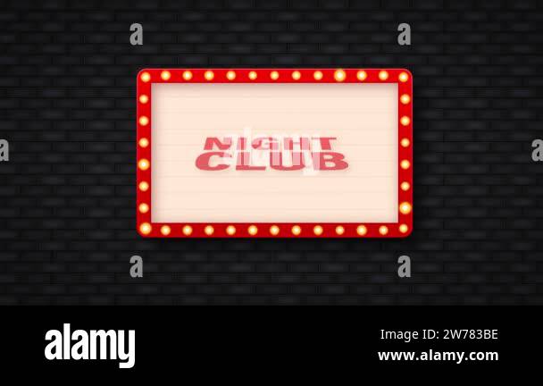 Vintage night club retro, great design for any purposes. Motion ...