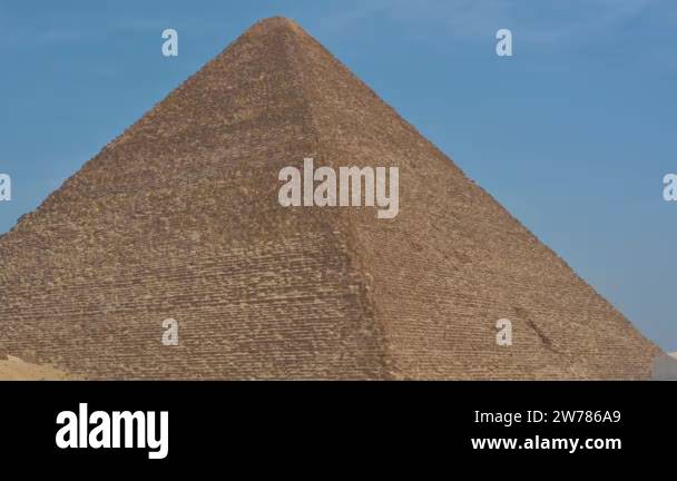 Panorama of the great pyramid of Cheops on the Giza plateau, Cairo. The ...