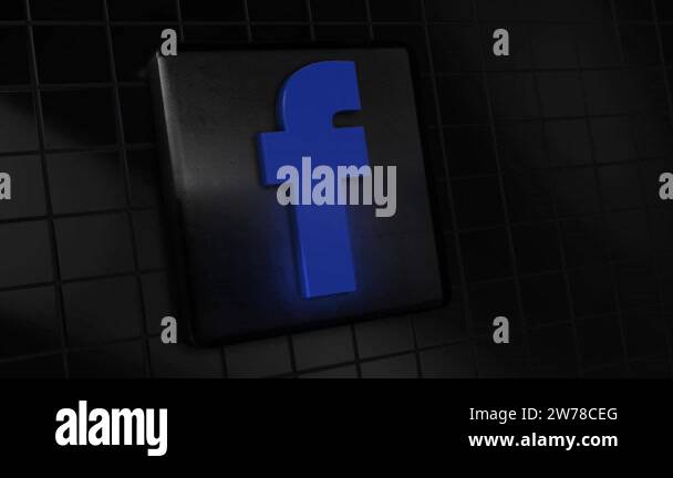 3d animated facebook logo Stock Video Footage - Alamy