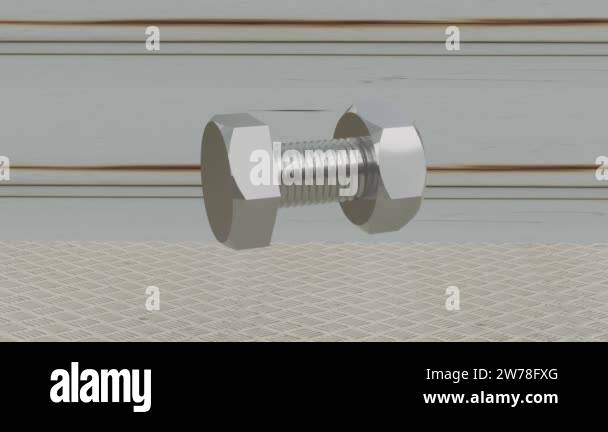 Metal nut screw bolt 3d Stock Videos & Footage - HD and 4K Video Clips ...
