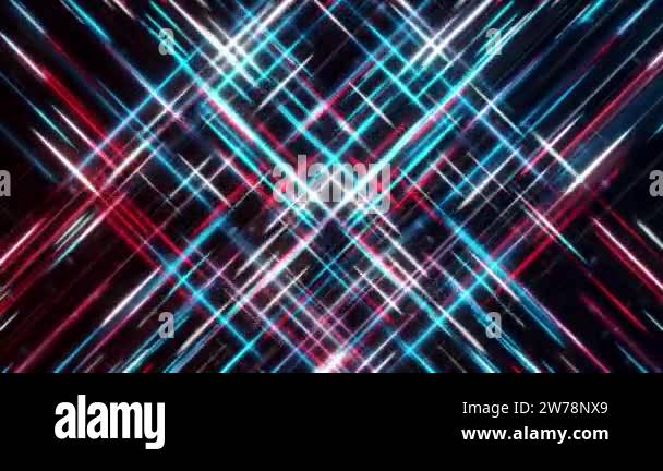 Streams of glowing lines. Animation. Intersection of energy flows from ...