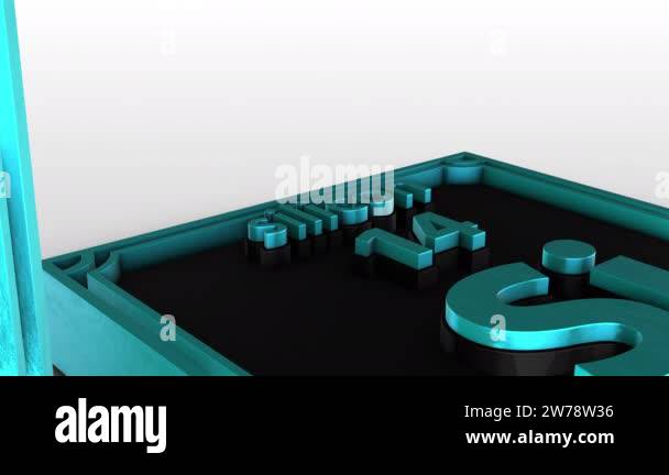 Periodic Table Of Elements - silicon - Si - 3d animation model on a ...