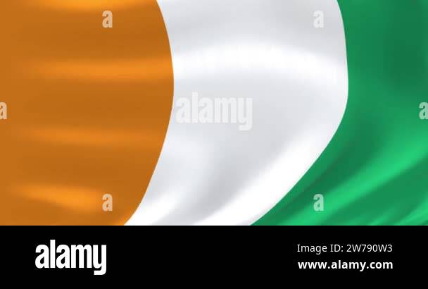 Flags of the world - flag of Cote Ivoire. Waved highly detailed flag ...