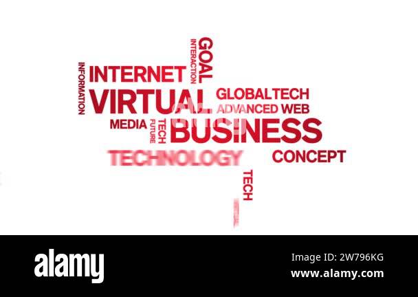 4k Virtual Business Animated Tag Word Cloud,Text Design Animation seamless loop Stock Video ...