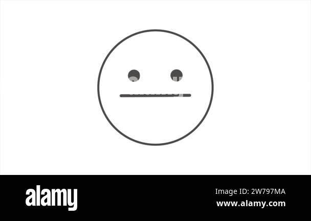 Animated colorful looping sad face emoji background for apps or ad ...