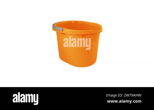 Plastic buckets. Stop motion animation. Changing the color of plastic ...