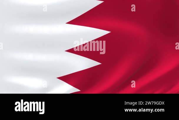 Flags of the world - flag of Bahrain. Waved highly detailed flag ...