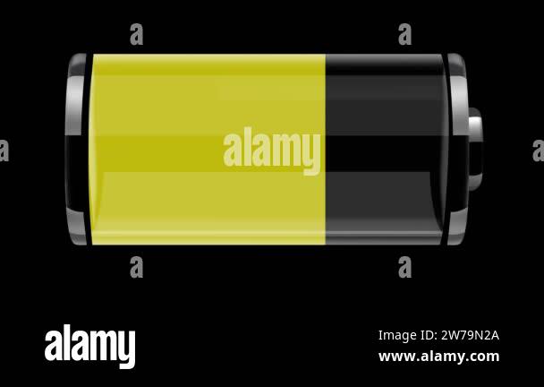 Mobile Battery Filling Animation 4K with Black, White and Green Screen ...