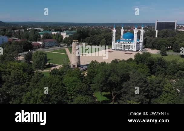 Cathedral Mosque and Tower of Memory and Unity in Maykop, Adygea ...