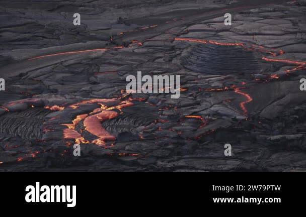 Lava Plain From Erupting Fagradalsfjall Volcano Stock Video Footage - Alamy