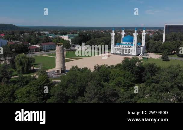 Cathedral Mosque and Tower of Memory and Unity in Maykop, Adygea ...