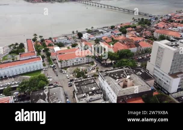 Cityscape of Sao Luis capital, Maranhao, Brazil.City life scene ...