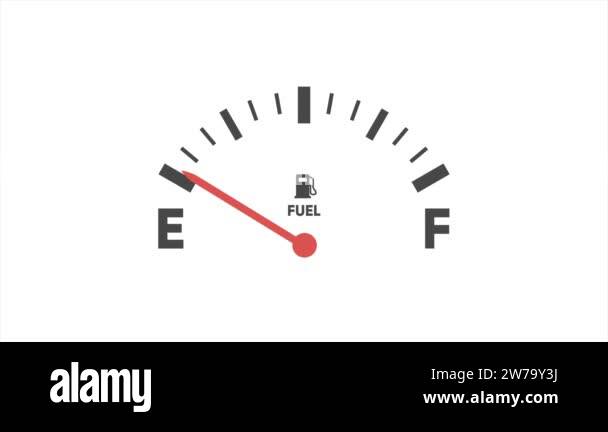 Full gas tank animation. Animated Fuel indicator isolated on white ...