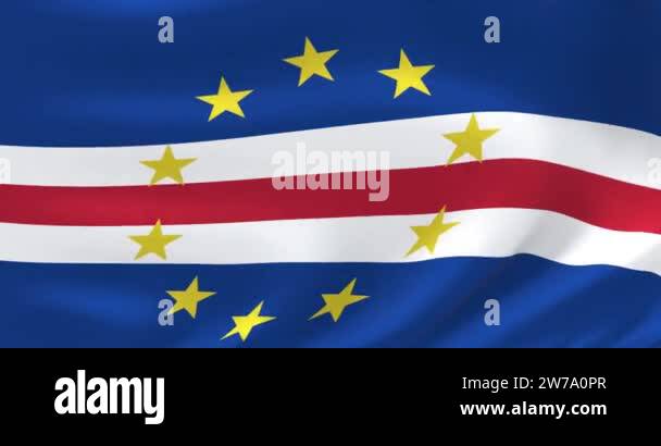 Flags of the world - flag of Cape Verde. Waved highly detailed flag ...