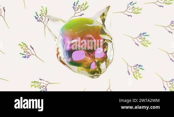 Minimal 3d art. Animated stylish objects in geometric design space ...