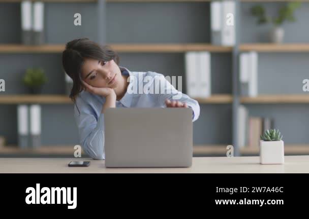 Exhausting office work concept female Stock Videos & Footage - HD and ...