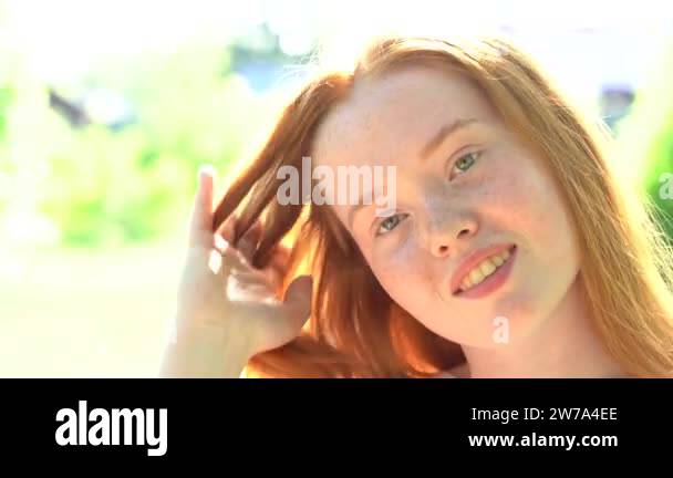 Portrait smiling young woman backlight Stock Videos & Footage - HD and ...