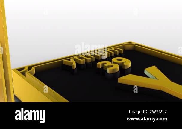 Periodic Table Of Elements - yttrium - Y - 3d animation model on a ...