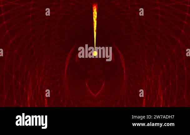 Abstract Red Mesh Line Wave Loop Motion with Flame Candle Background ...