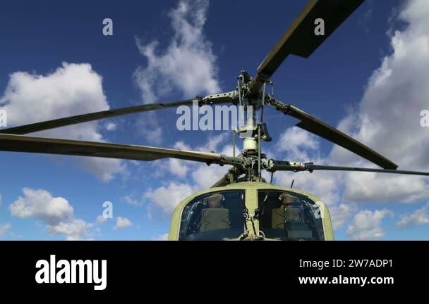 Details of the rotor and part of the body of modern military ...