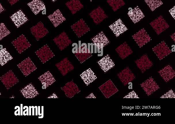 Digital Technology And Online Payment System Concept Animation Diagonal Rows Of Small Square