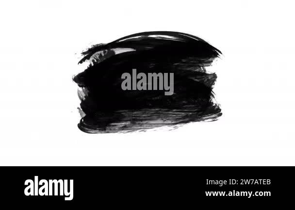 Animation grunge brushstrokes on a white background. Abstract hand ...