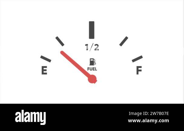 Full gas tank animation. Animated Fuel indicator isolated on white ...